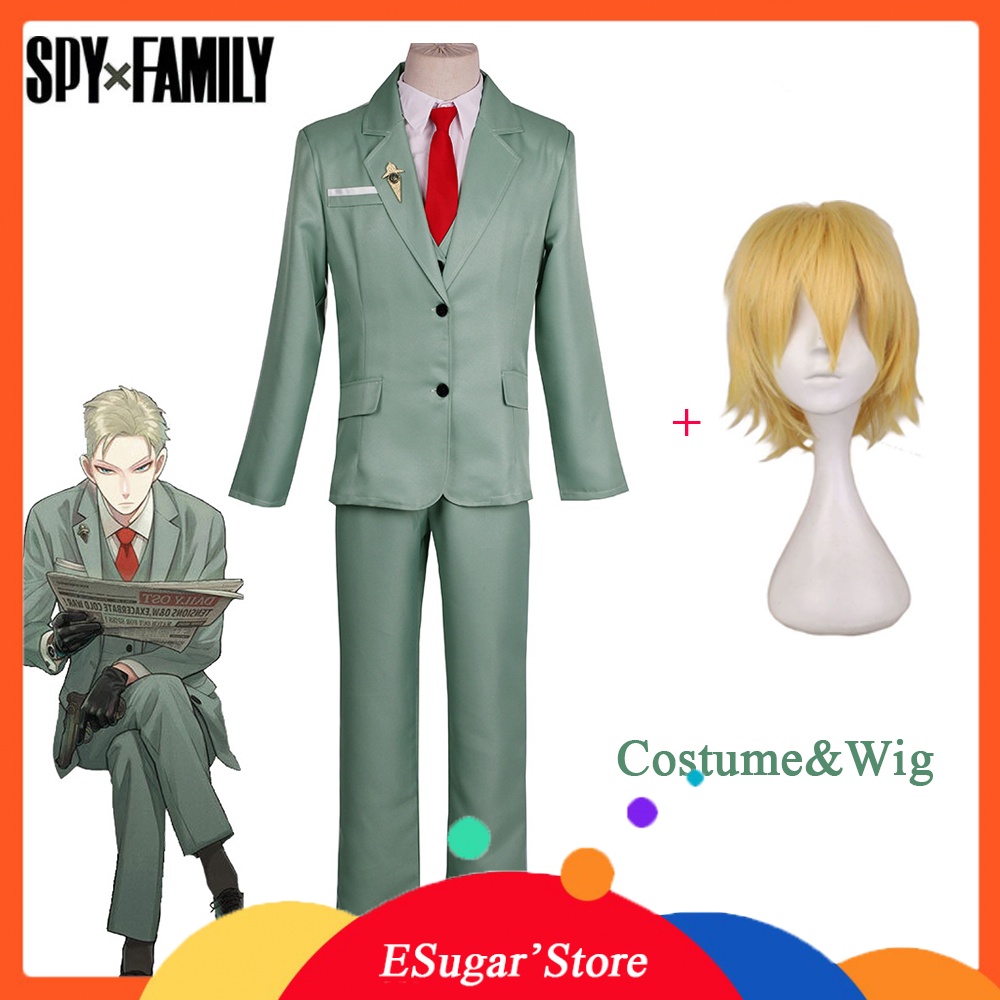 Spy Family Loid Forger Cosplay Costume Twilight Cosplay Light Green ...