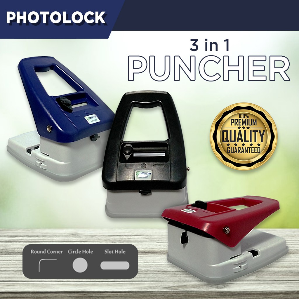 QUAFF Warrior 3in1 ID Puncher (Oblong, Corner and Circle) | Shopee ...