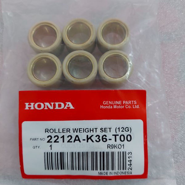 Honda CLICK 125 /150 Pulley Ball 12G Roller Set 2212A-K36-T00 Genuine ...