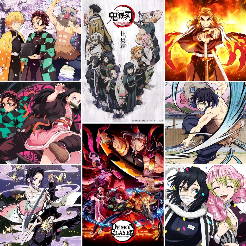Manga Demon Slayer Anime Characters Poster A4 Size | Shopee Philippines
