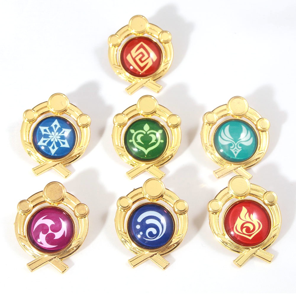 Genshin Impact Eye of God 7 Elements Anemo Geo Electro Dendro Hydro ...