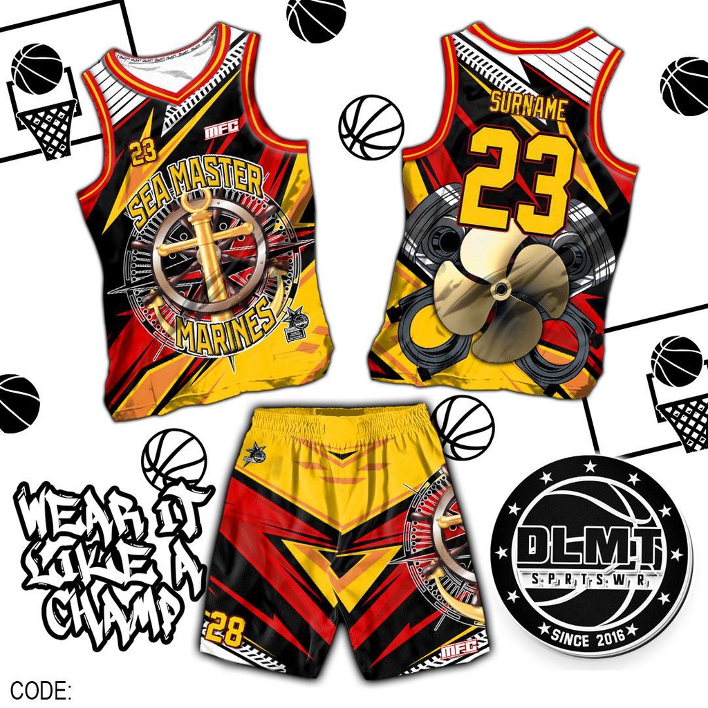 DLMT MARINE CODE DLMT304 FULL SUBLIMATION JERSEY (FREE CHANGE TEAM NAME ...