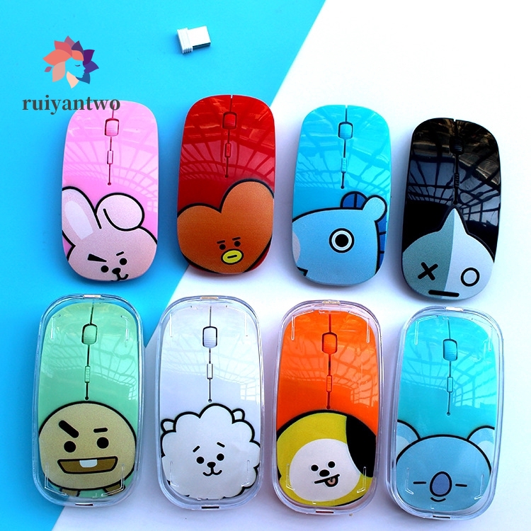 【RPH】KPOP BTS BT21 Mouse Wireless Mouse Notebook Desktop Computer Game ...