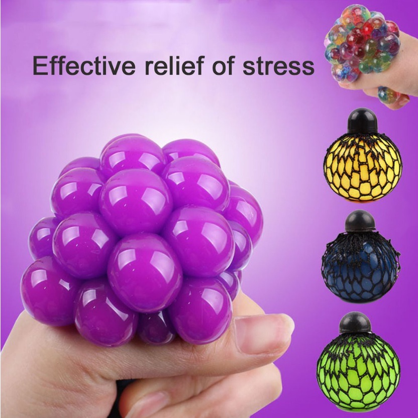 Grape Squishy Ball Toys Mesh Squeeze Ball Stress Reliever Toys Pop It ...