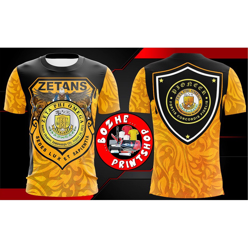 2021 Zeta Phi Omega Full Sublimation Tee 3d Print T Shirt Mens Clothing Shopee Philippines