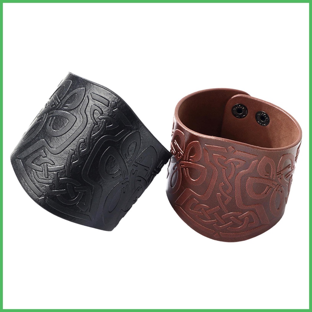 Leather Gauntlet Wristband Leather Arm Armor With Embossed Lettering ...