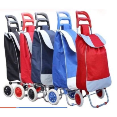 Foldable Shopping Trolley Bag On Wheels Push Tote Cart Carts Trolley ...
