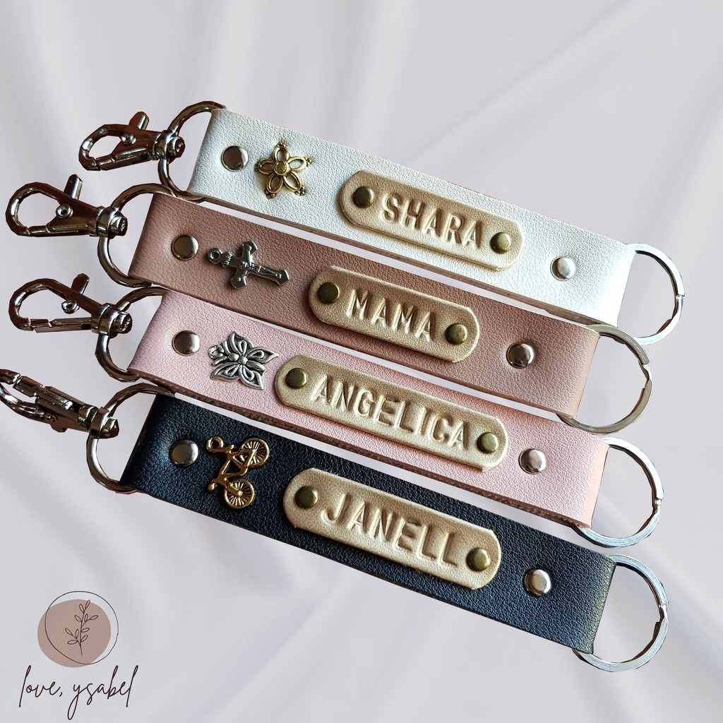Personalized Leather Keychain (For Souvenirs and Giveaways) [ Love ...
