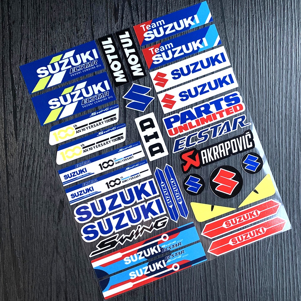 Suzuki Motorcycle Stickers Reflective Motorbike Trunk Body Decalfor ...