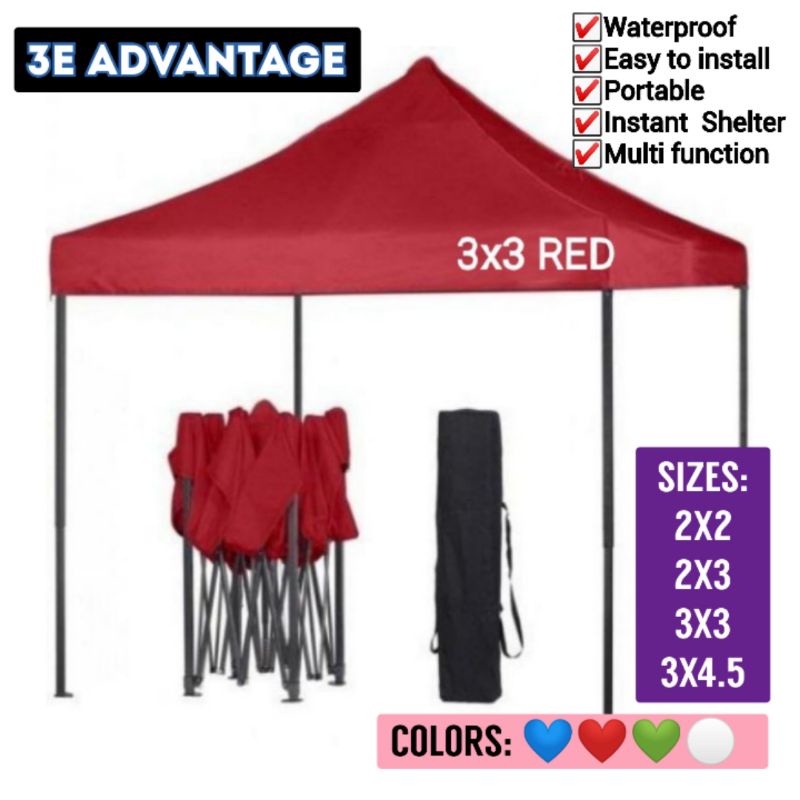 TENT Cover & Frame (Complete Set) 2x2 2x3 3X3 3x4.5 Meters Portable ...