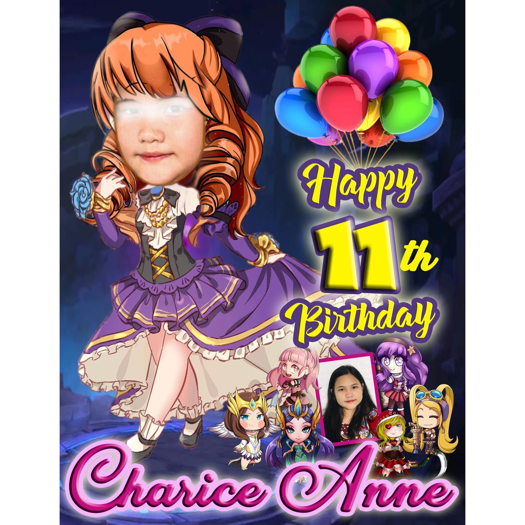 CAKE TOPPER - MOBILE LEGEND / ML / GIRL | Shopee Philippines