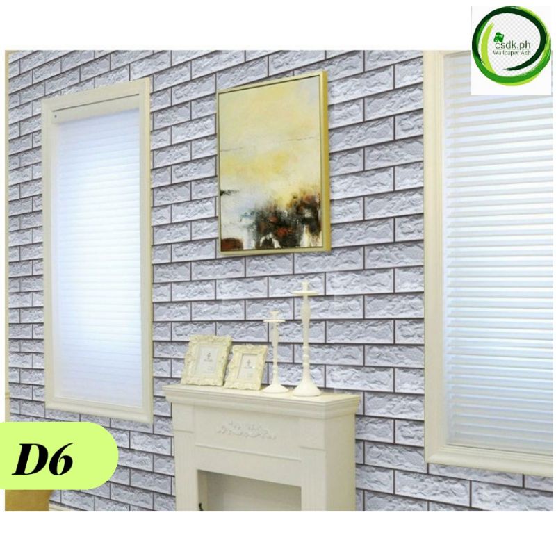 Cssdk.ph Wallpaper D6 Gray Bricks Imitation Design Wallpaper PVC Self ...