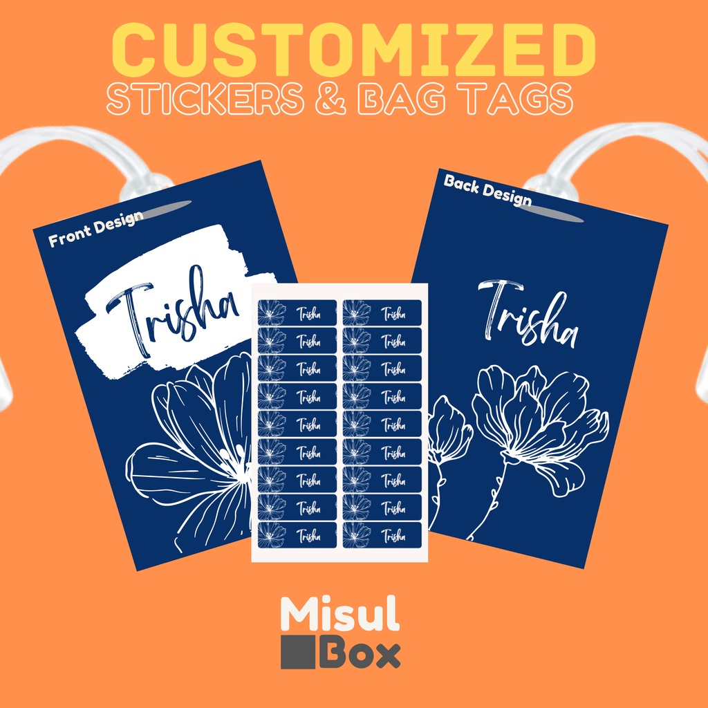 CUSTOMIZED STICKER LABEL/BAG TAG/NAMES | Shopee Philippines