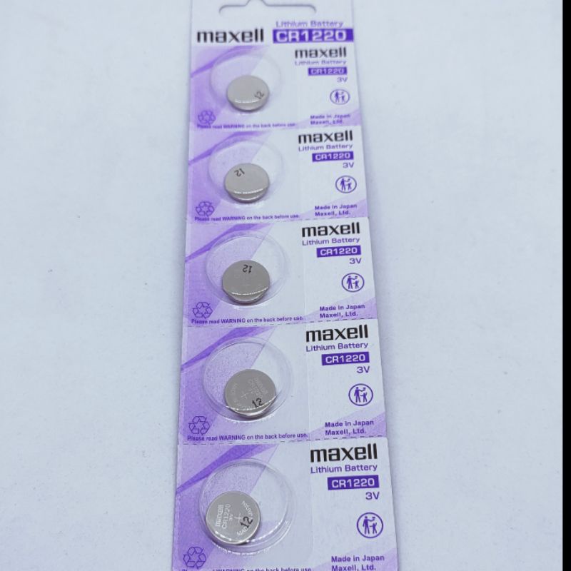 MAXELL CR1220 ORIGINAL LITHIUM 3V BATTERY 1 PAD Maxell 1220 | Shopee Philippines