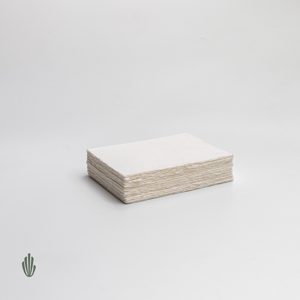 5"x 7", Ivory, Indian Handmade Cotton Rag Deckle Edge Paper, 250gsm ...
