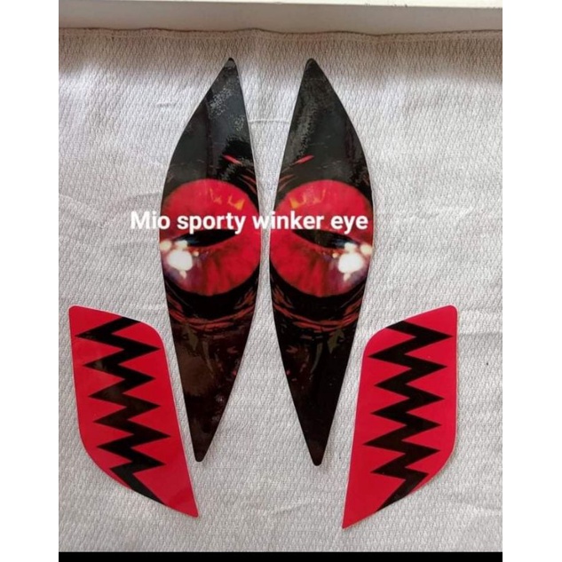 MIO SPORTY WINKER EYE STICKER TRANSPARENT/TRANSLUCENT VNYL LAMINATED ...