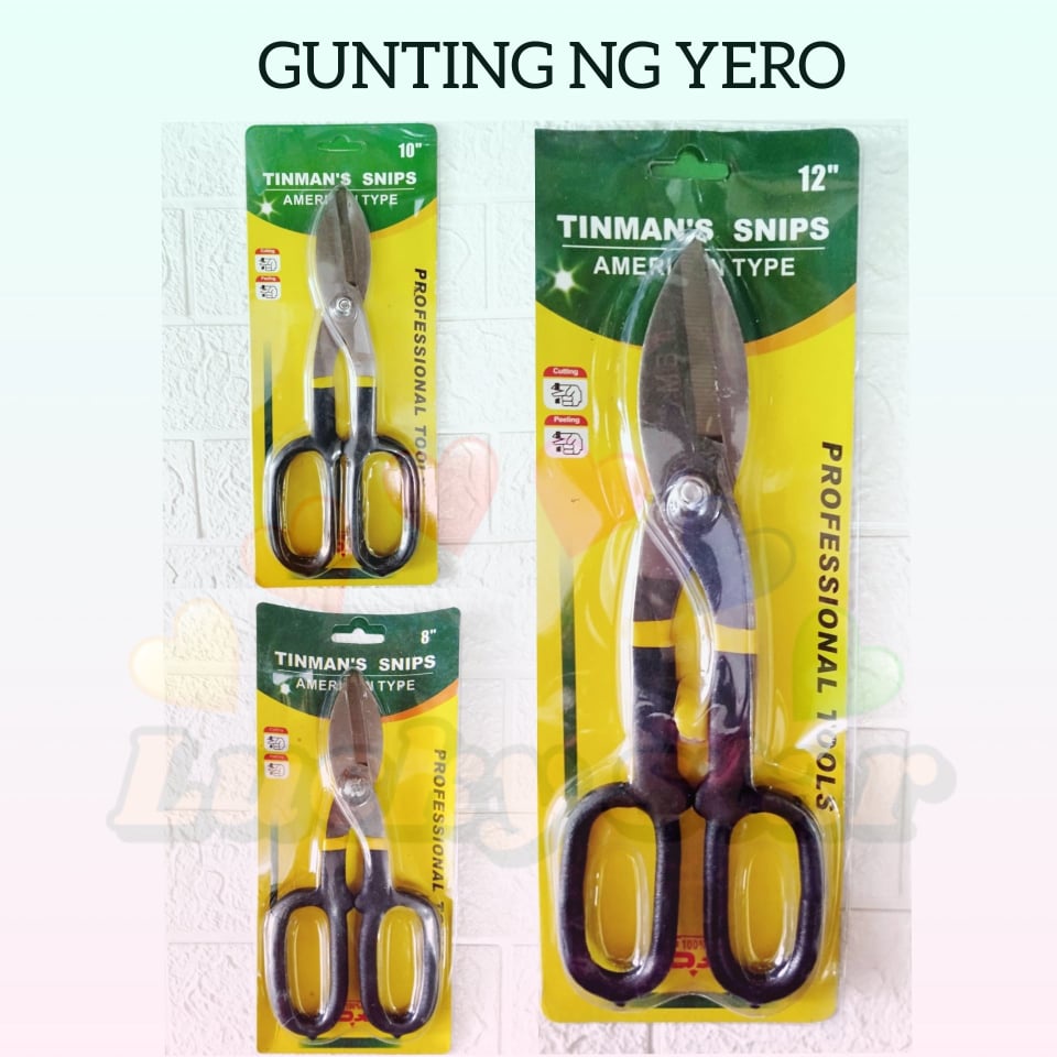 Tin Snip Gunting ng Yero Galvanized Scissor (Size 8'' 10'' 12 ...