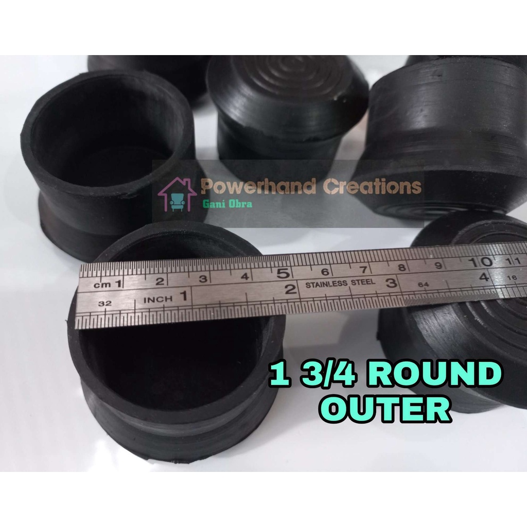 ROUND Outer 1 3/4 inches Inner Diameter RUBBER Footings-SOLD PER PIECE ...