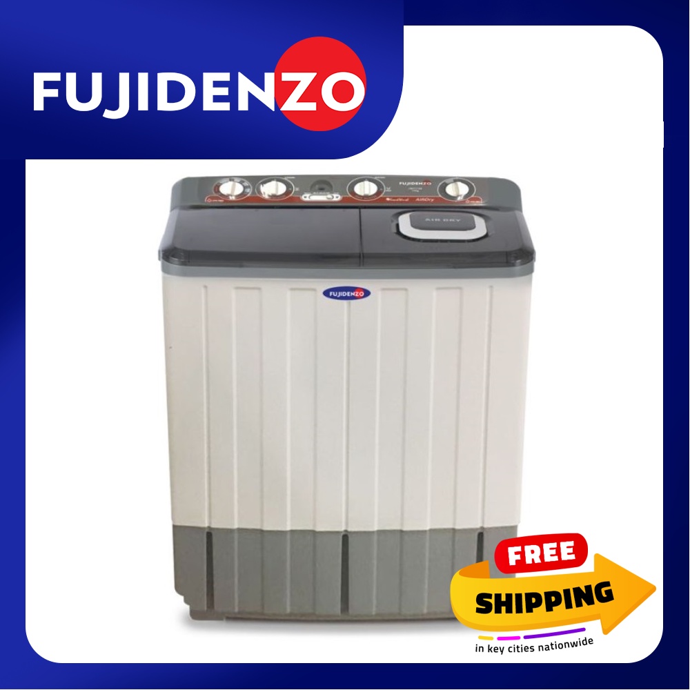 Fujidenzo 11 Kg Twin Tub with Eco-Soak Washing Machine JWT-1100 (Gray ...