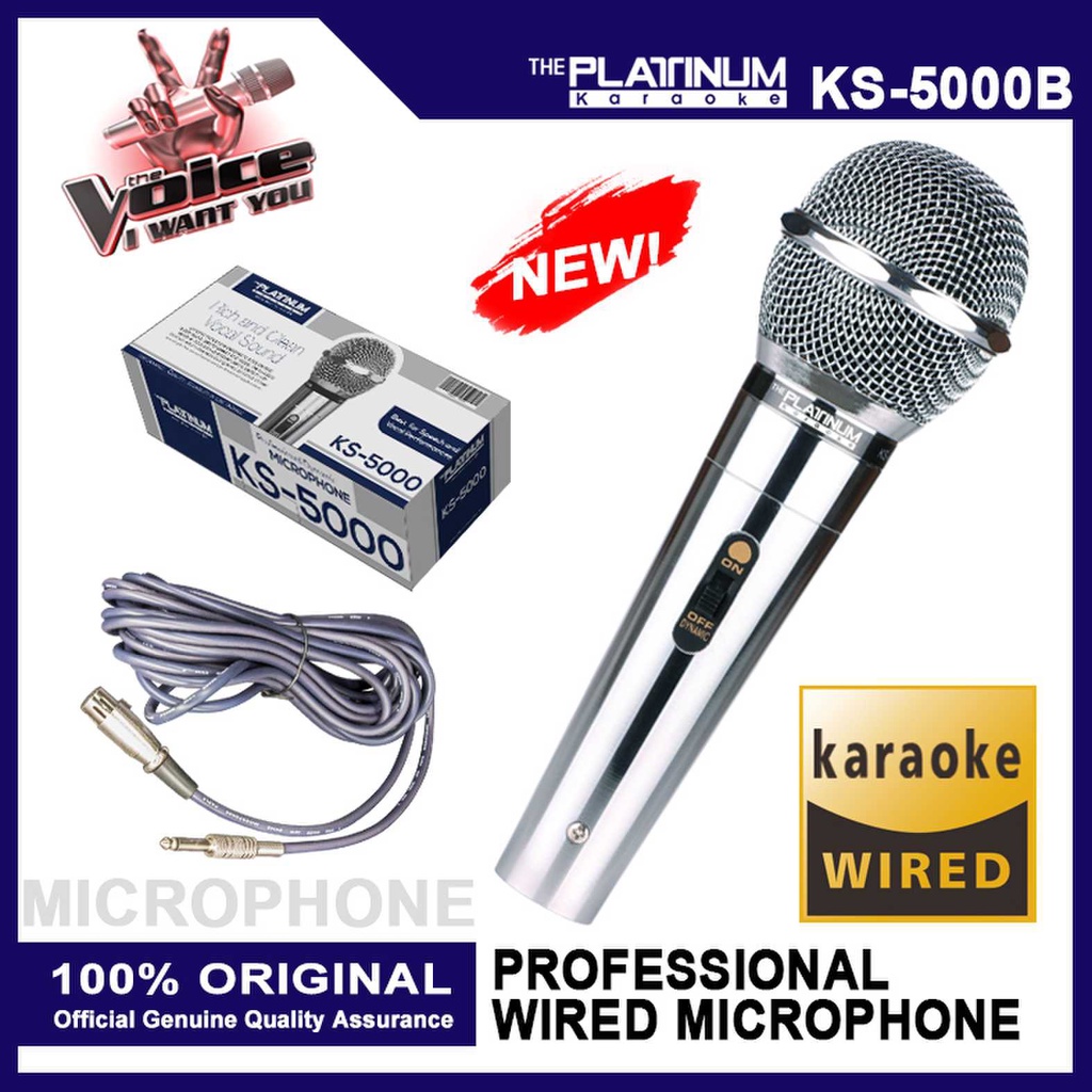 New 100% Original Platinum Heavy Duty Wired Microphone KS-5000 | Shopee ...