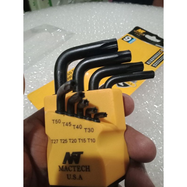 allen wrench set (flower type) size T50,T45,T40,T30,T27,T25,T20,T15,T10 ...