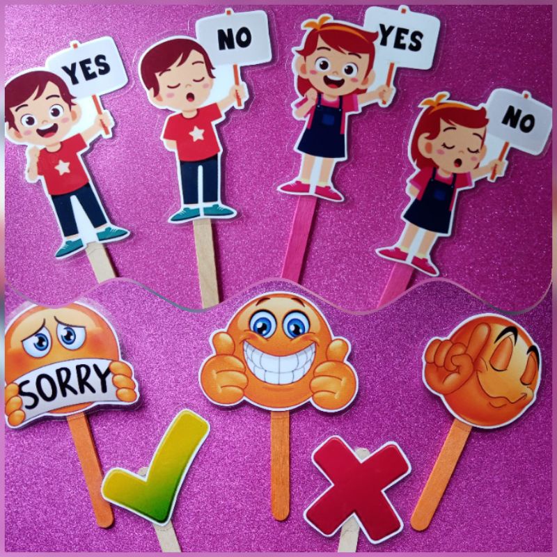 ESL teaching props-Yes/No( popsticks/magnetic) | Shopee Philippines