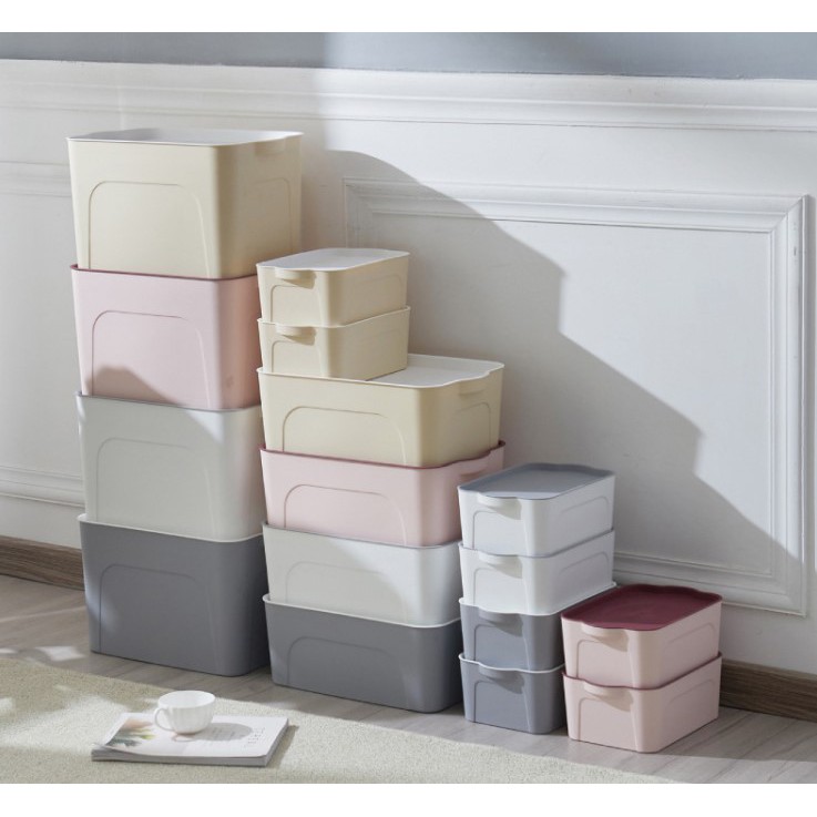 Storage Box Shelf Organizer Plastic Container Stackable - Medium ...