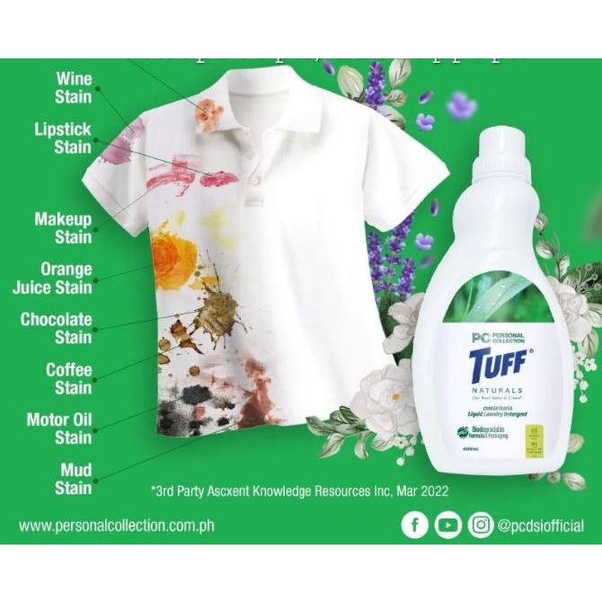 PC TUFF NATURALS LIQUID LAUNDRY DETERGENT 1000ML | Shopee Philippines