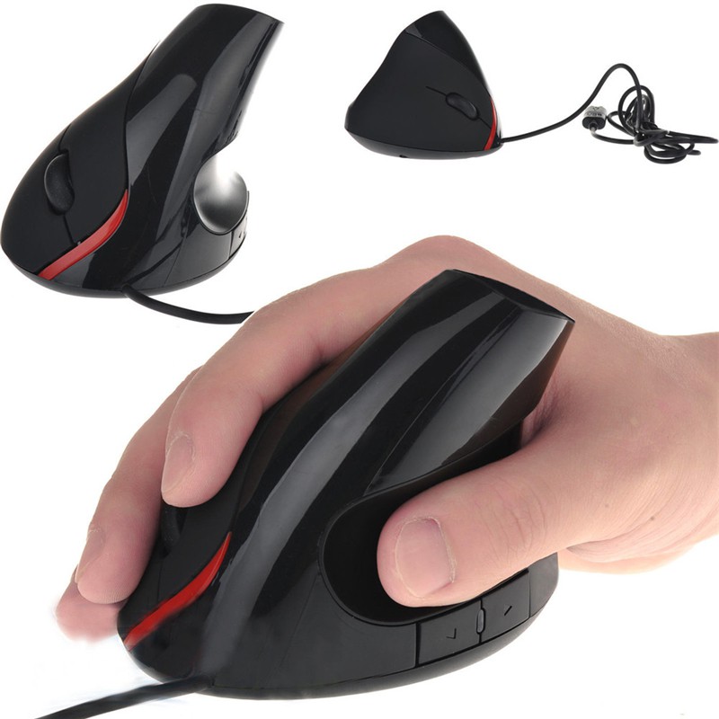 5D Wired Vertical Optical Mouse Ergonomic Wrist Healing USB Mouse ...