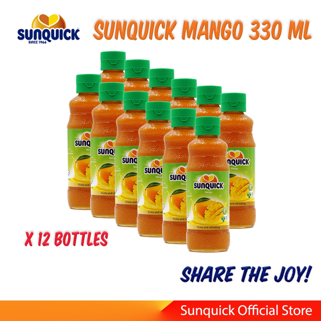 Sunquick Mango Juice Concentrate 330ml (Box of 12 bottles) | Shopee ...