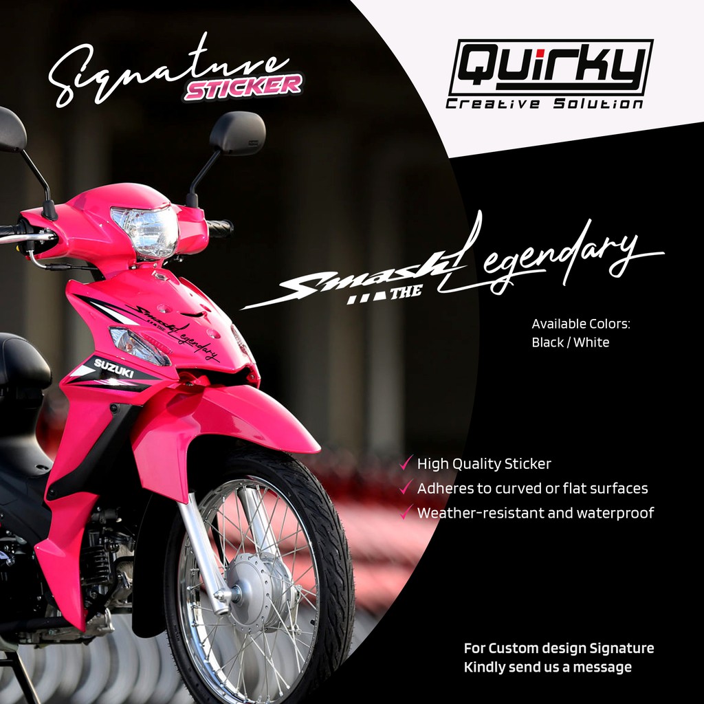 Signature Sticker for Suzuki Smash - The Legendary | Shopee Philippines