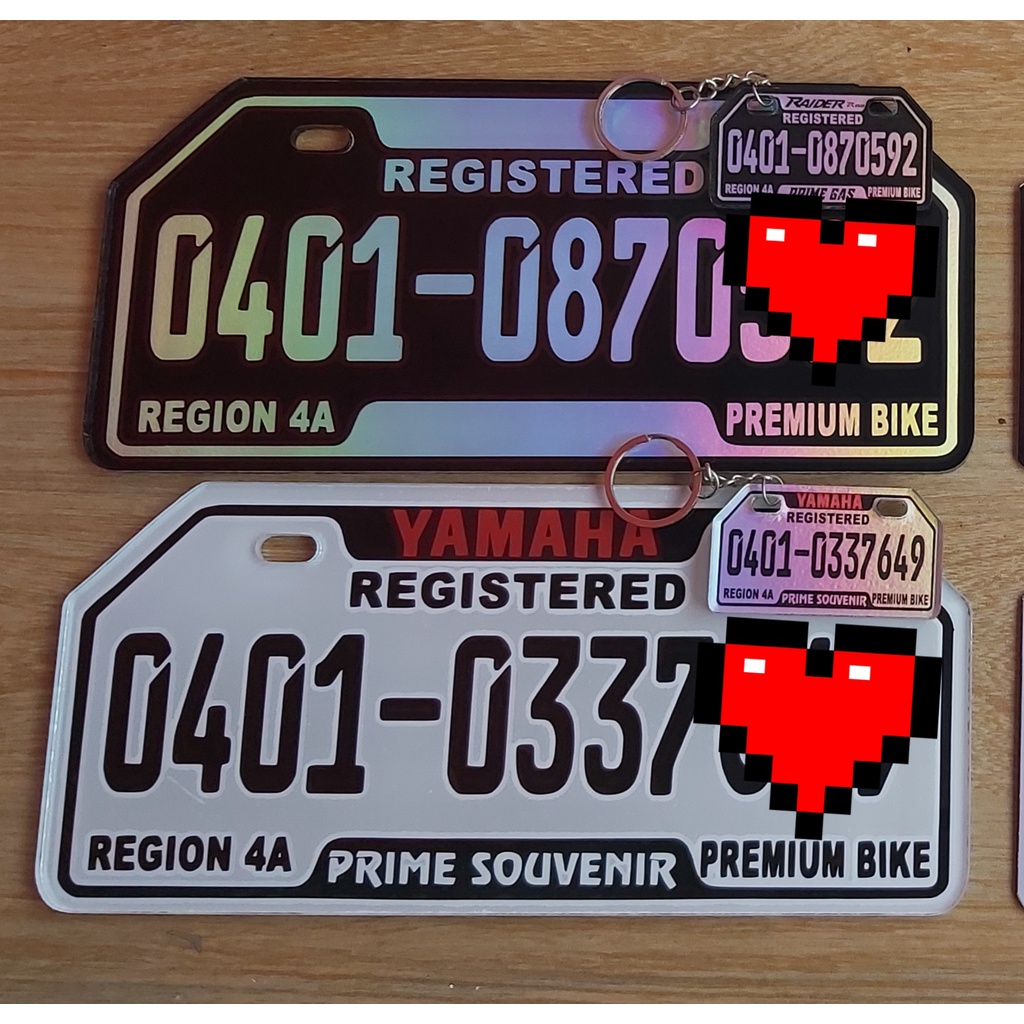 Acrylic Temporary Plate with FREE miniplate Keychain | Shopee Philippines
