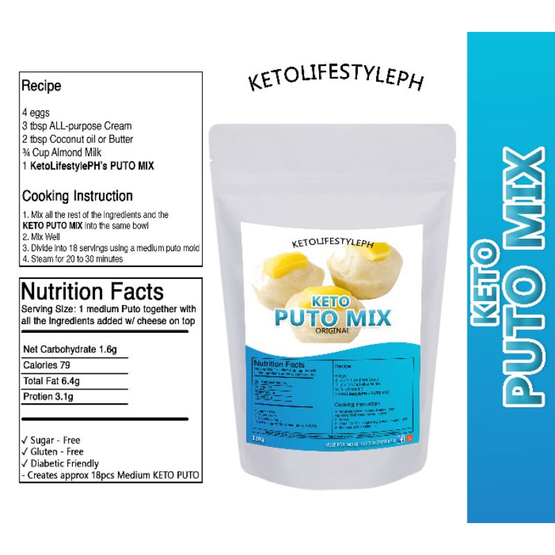 Keto Puto Mix (Sugar-Free/Gluten-Free/Low-carb) | Shopee Philippines