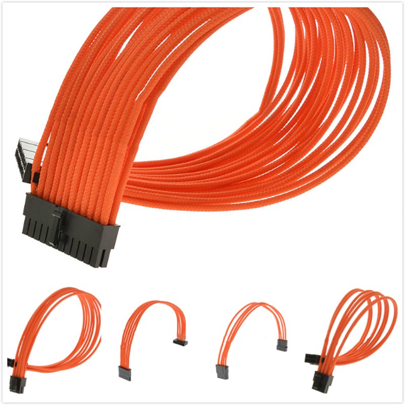 sleeved pc psu extension cable 30cm gpu cpu sata ide cables | Shopee ...