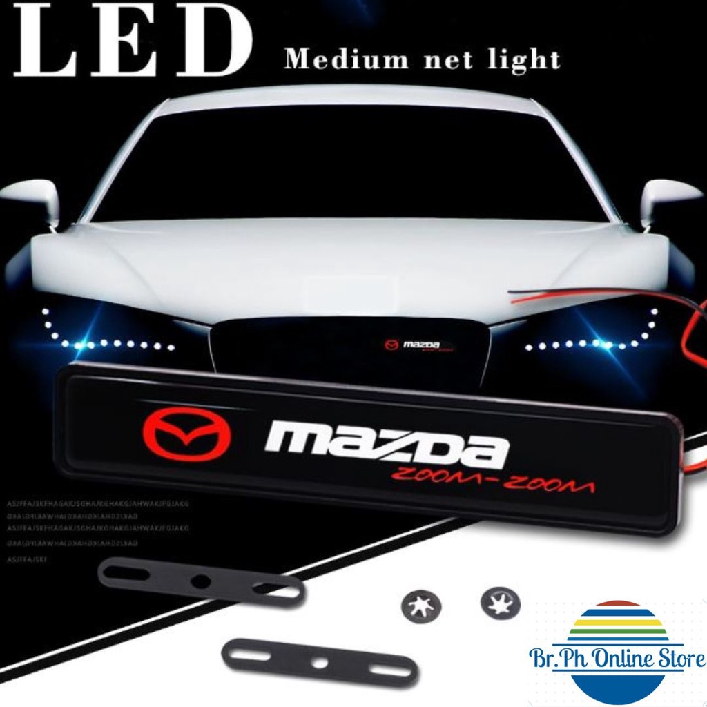 MAZDA Car Front Grille Emblem Badge LED Light Waterproof Decorative ...
