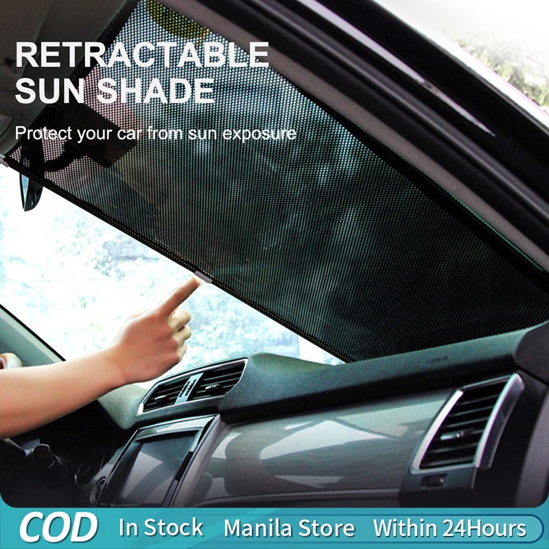 Car Sun Shade Cover UV Protection Retractable Car Windshield Sun Shade ...