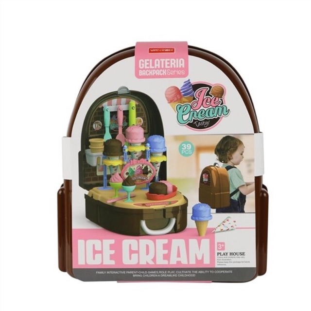 Ice Cream Dessert Parlor Backpack Playset PLAYTIME | Shopee Philippines