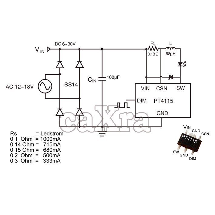 PT4115 LED Driver: Datasheet, Pinout, Circuit [FAQ], 47% OFF