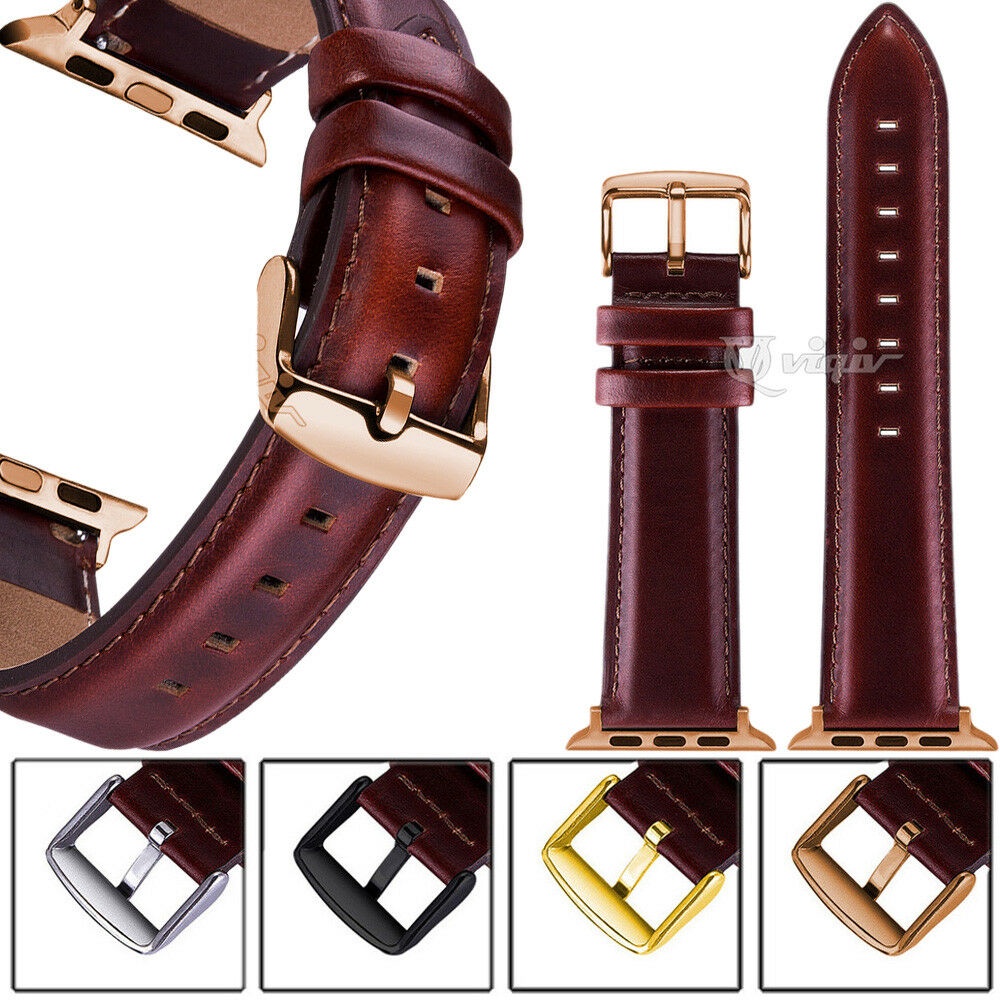 Apple Watch Strap Genuine Leather Strap For Apple Watch Series iWatch 7 ...