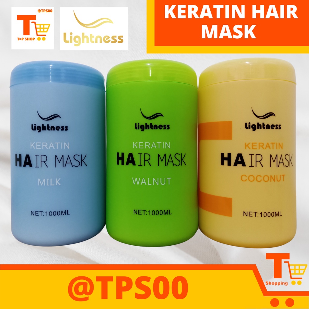 LIGHTNESS KERATIN HAIR MASK REPAIR DAMAGED HAIR DEEP1000ml HAIR CARE LI ...