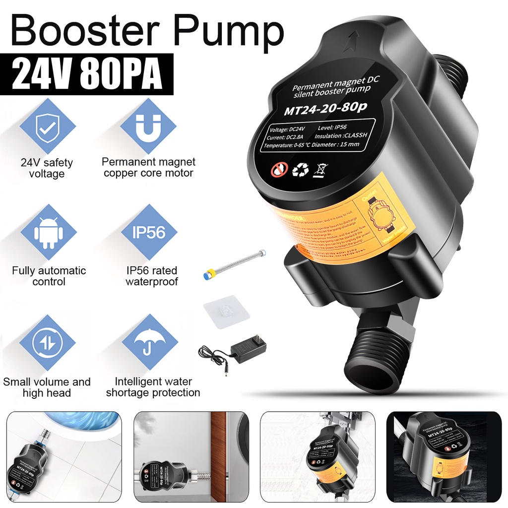 Water Booster Pump 65W/85W/100W Automatic Household Shower Washing ...