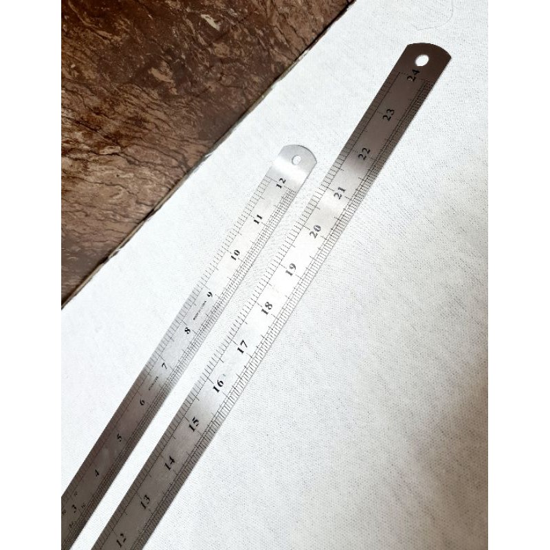 Stainless Steel Ruler 12 and 24 inches | Shopee Philippines
