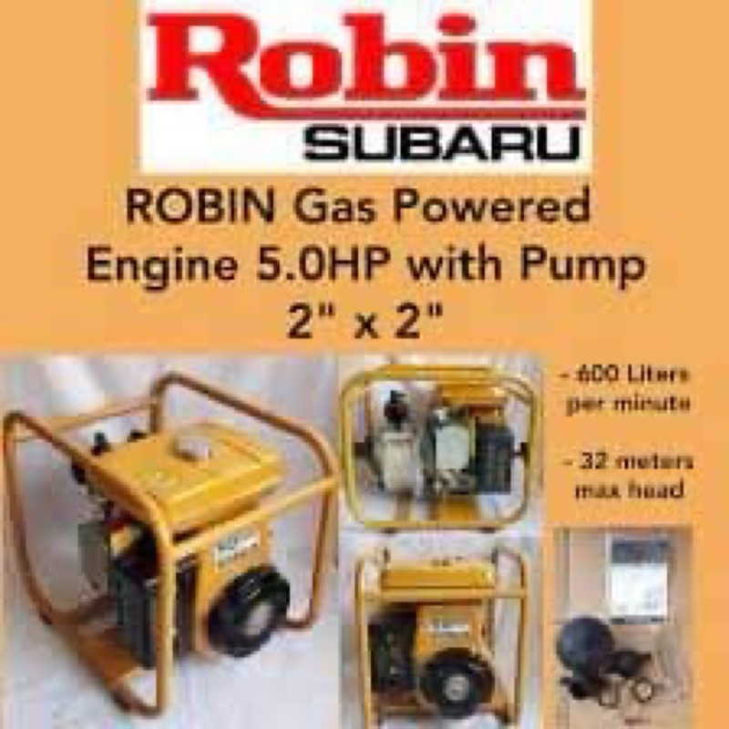 robin water pump with ey20 gasoline engine 2x2 and 3x3" | Shopee ...