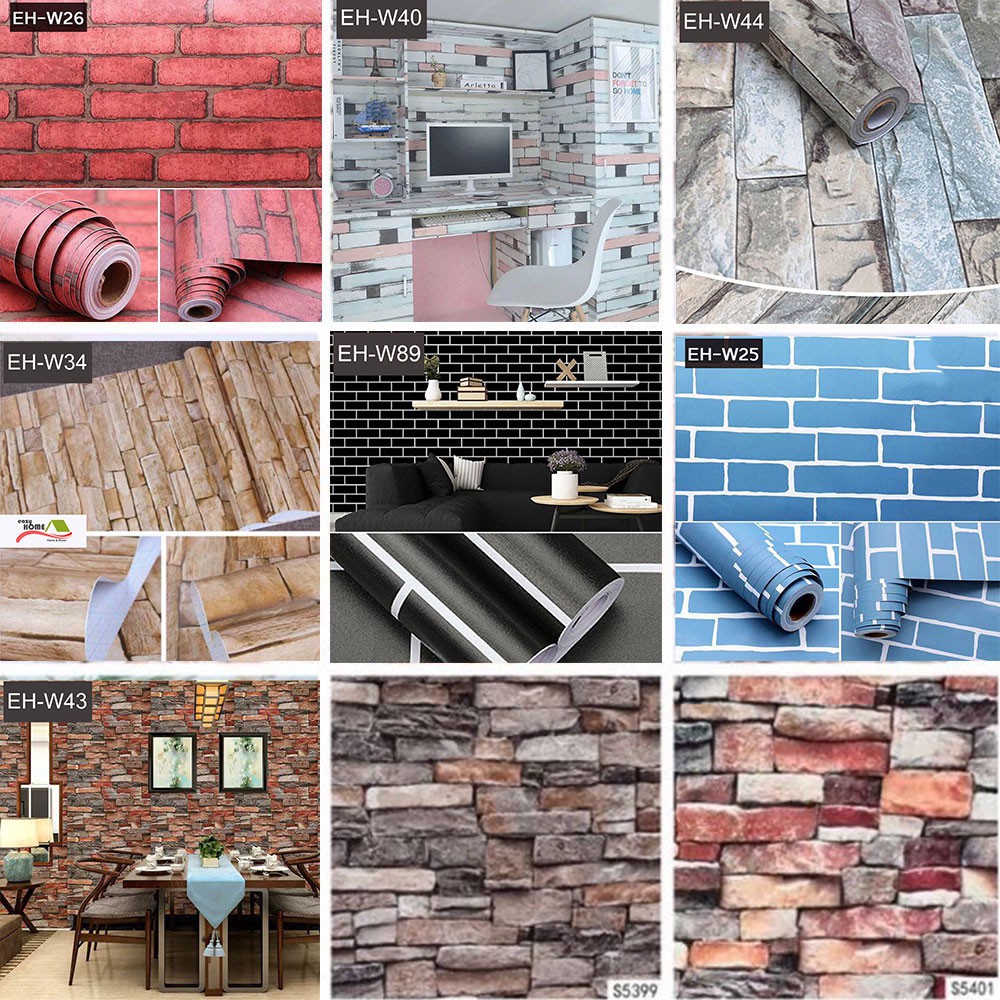 Shop brick design wallpaper design wallpaper for Sale on Shopee Philippines