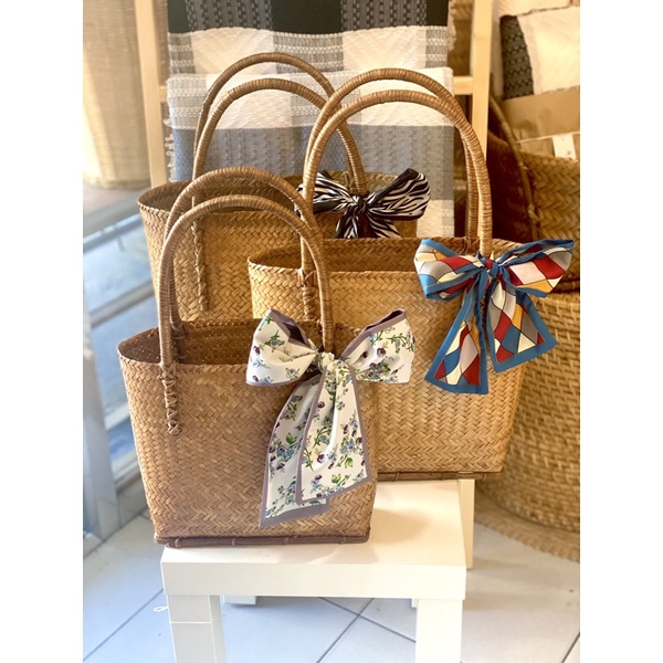 Native bayong bag handwoven bamboo (free ribbon) | Shopee Philippines