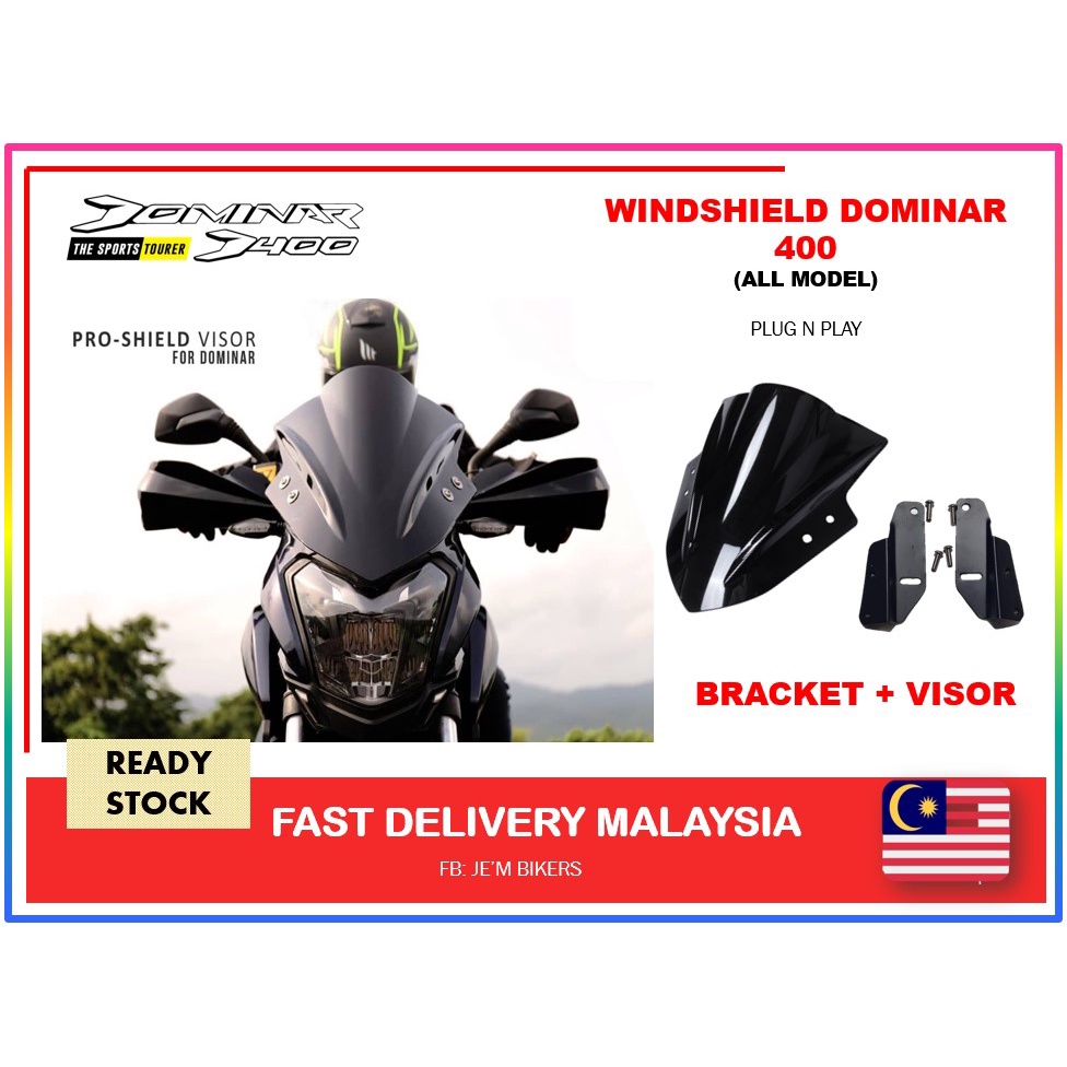 WINDSHIELD DOMINAR 400 (ALL MODEL) | Shopee Philippines