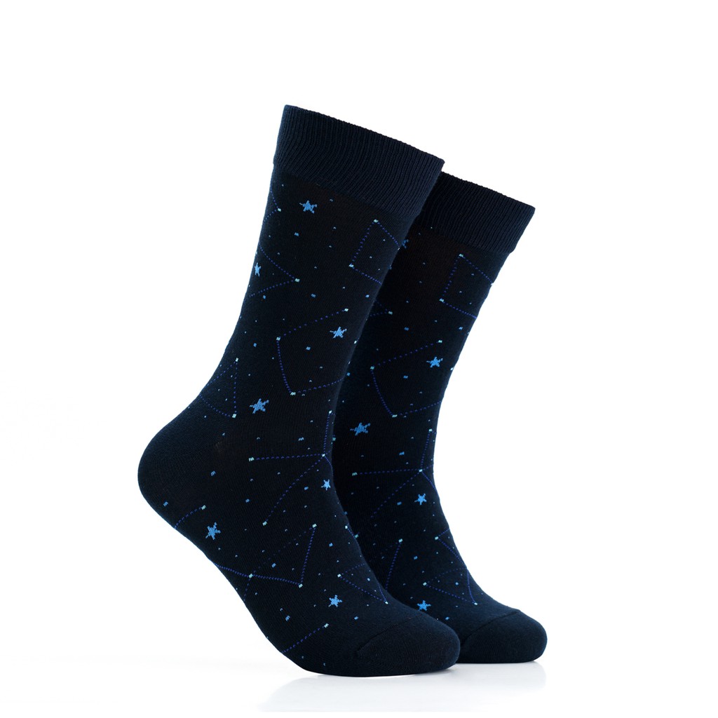 Iconic Socks Constellation Pattern Crew Length Mens Formal Socks ...