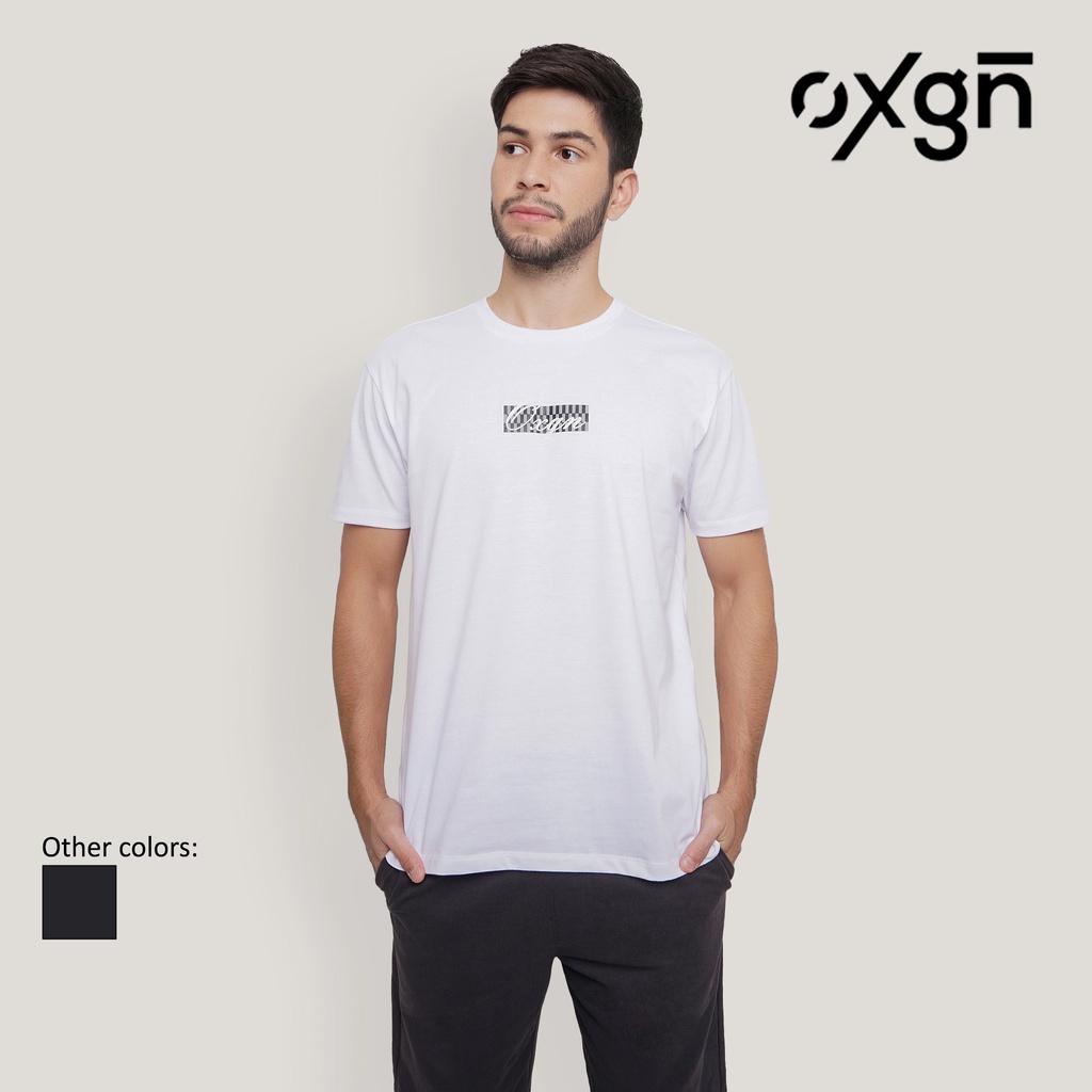 OXGN Logo Easy Fit T-Shirt With Special Print For Men (Black/White ...