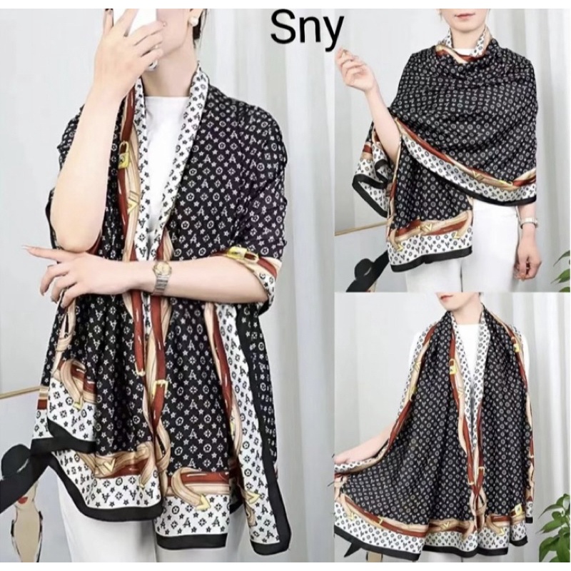 Womens Scarf Silk shawl soft and comfortable and breathable classic ...