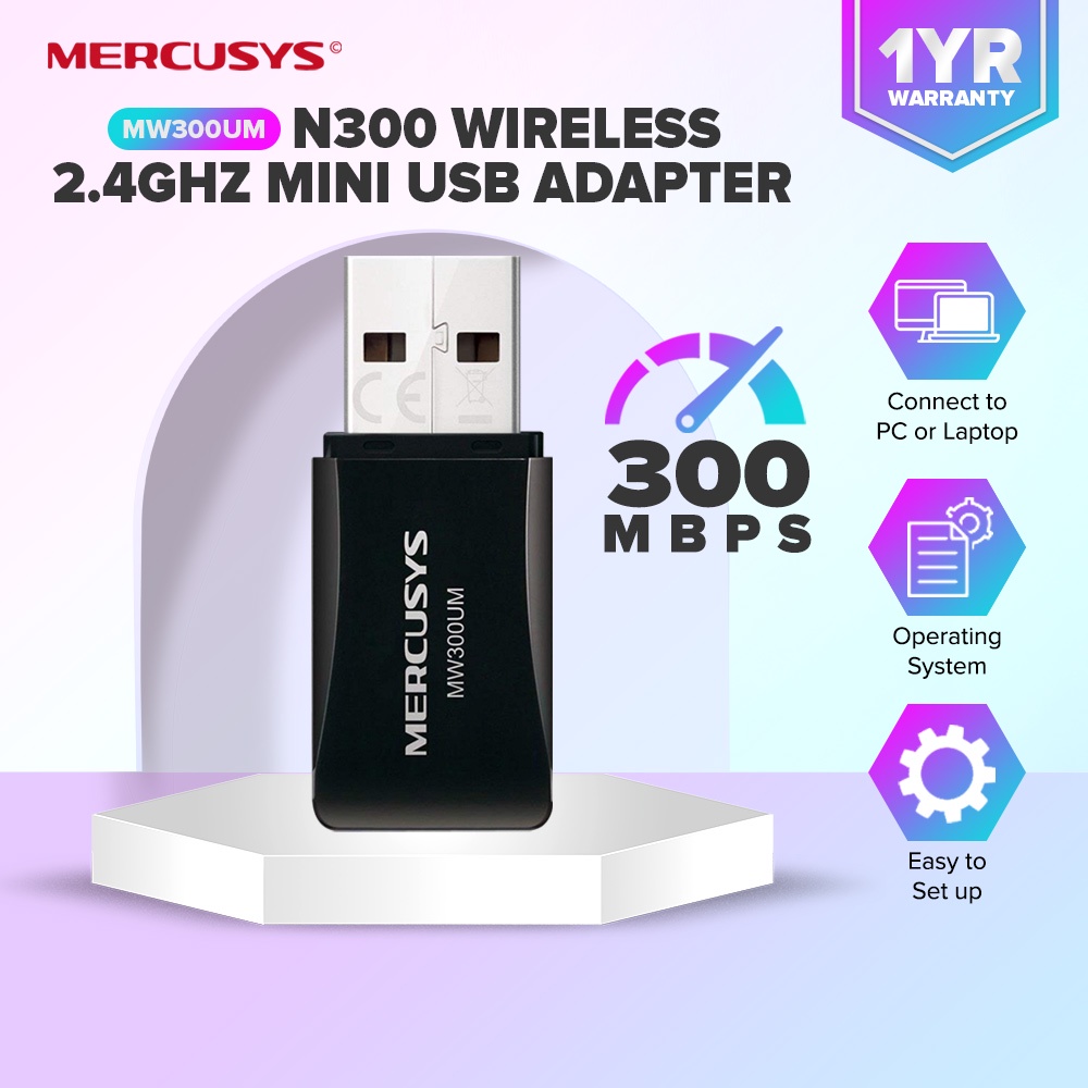 Mercusys WiFi Adapter | MW300UM | Wireless Mini USB Receiver | Wifi ...